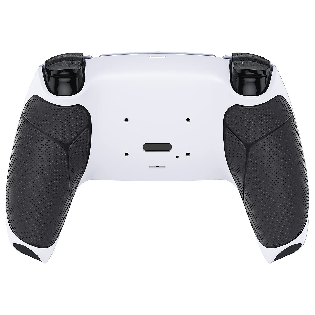 Black White Performance Rubberized Grip Redesigned Back Shell for PS5 Controller eXtremerate Rise & RISE4 Remap Kit - Controller & Rise Remap Board NOT Included