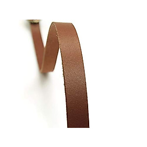 44" ~ 47.7" byhands Genuine Leather Adjustable Crossbody Bag Strap with Leather Tab, Tan (40-1150)