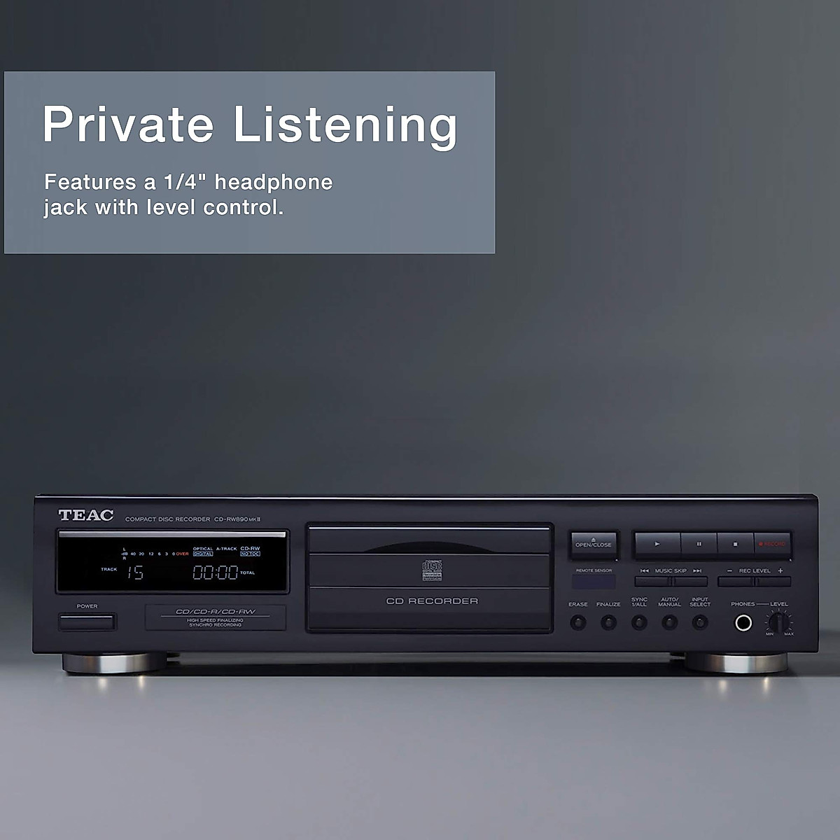 Teac CD-RW890MK2-B Home Audio CD Recorder - Black