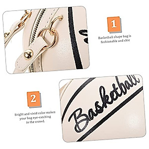 TENDYCOCO 1pc Basketball Bag Sling Bag for Women Crossbody Purse Wallet Purses for Women Crossbody Zip Around Wallets for Women Evening Bag Round Clutch Purse Pu Hobo Bag Basketball Handbag
