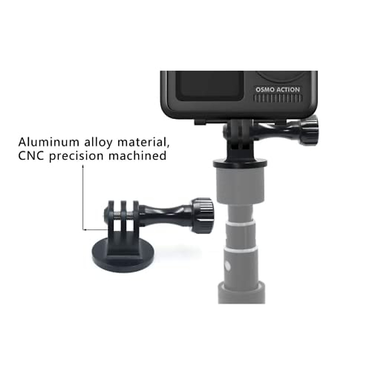 VIZEMO 2 Pack Aluminum Tripod Monopod Mount with Aluminum Thumbscrew Threaded,Mount Adapter Tripod Mount for Gopro Hero 11,10, 9, 8, 1/4 Tripod Adapter for Gopro and DJI OSMO Insta 360 Action Camera