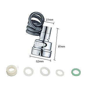 Kitchen faucet head replacement,3 Spray Modes Faucet Aerator,sink faucet head sprayer head replacement，Infinite angles Movable Faucet Extender for Kitchen Sink for Washing Face Shampoo