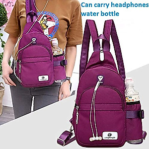 Backpack Nylon Sling Bag Multipurpose Daypacks Shoulder Bags Crossbody Backpack for Hiking Camping Sports Chest Bag