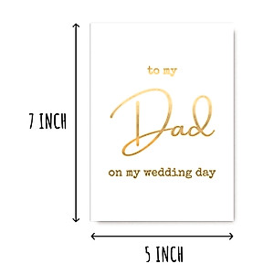 To My Dad On My Wedding Day Card - Bride's Father Of The Groom Gift For Him - Wedding Day Card - To My Dad Card - To My Father Card