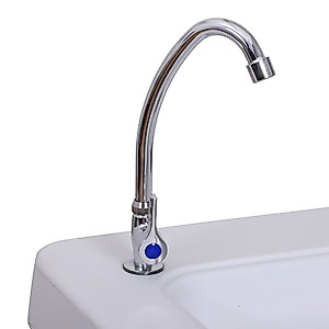 Outsunny Folding Fish Cleaning Table with Sink, Portable Camping Table with Faucet Drainage Hose, Grid Rack and Fish Cleaning Kit for Picnic, Fishing, 50"