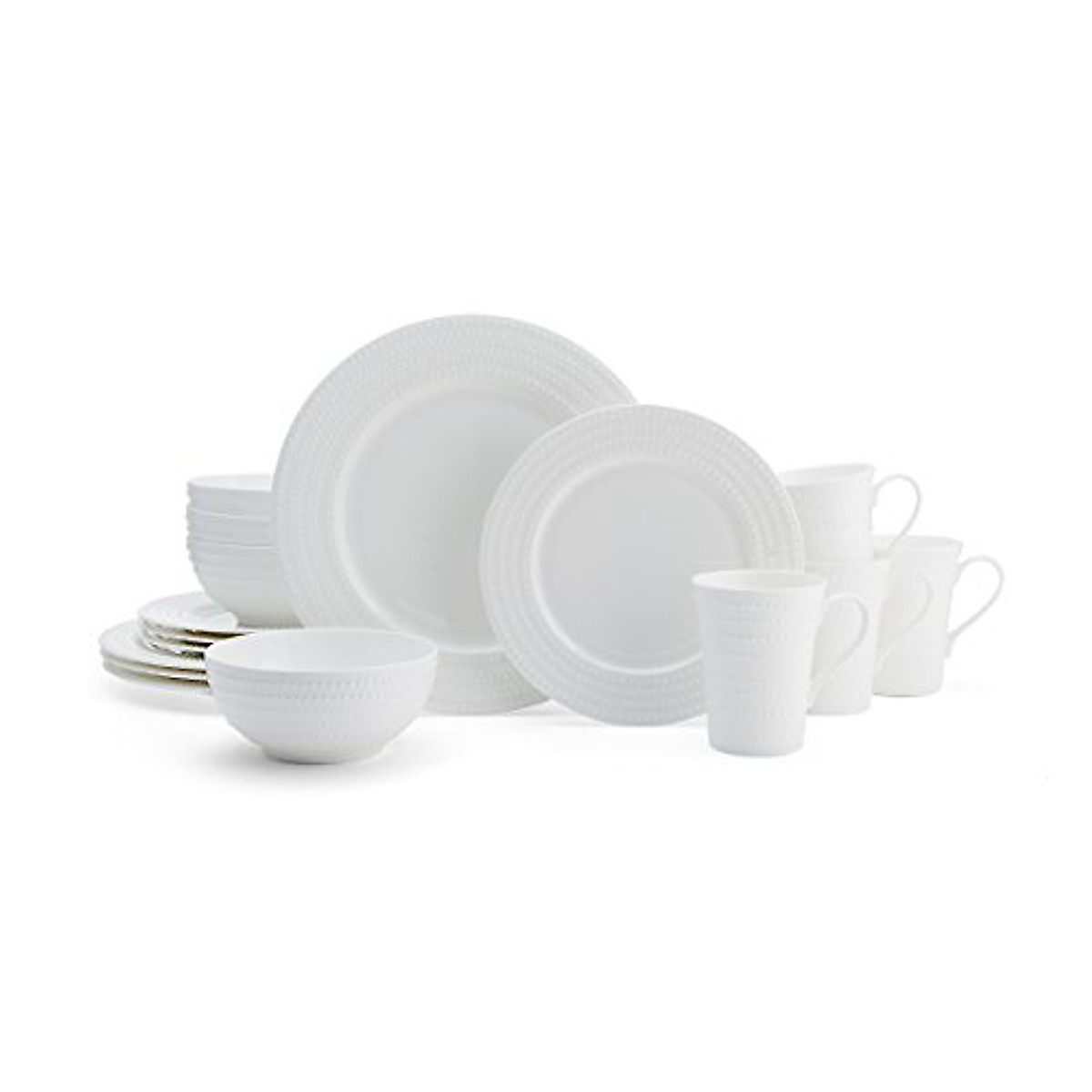 Mikasa Nellie 16-Piece Dinnerware Set, Service for 4 White
