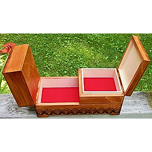 Traditional Handmade Polish Wooden Sewing Keepsake Box