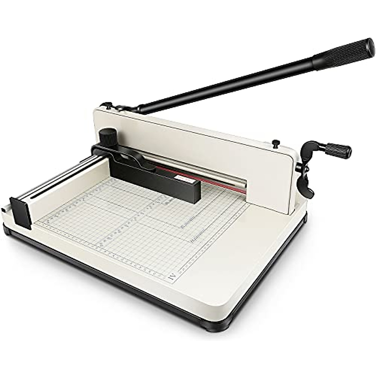 Heavy Duty Paper Cutter, 12" Guillotine Paper Cutter, Cortadora de Papel 500 Sheets Paper Trimmer with Double Safety Protection&Durable HSS Blade for Cutting Paper, Leather, PVC,Non-Woven Fabrics