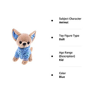 SUSHAFEN Stuffed Dog Puppy Toy Dog Plush Toy Soft Doll Stuffed Animal Pillow Birthday Gift Present Cute Dog Ornaments Decoration Handicraft House Desktop Decoration Prop,17cm/6.7"