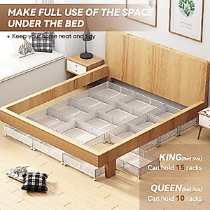 Under Bed Storage, Under the Bed Storage Containers with Wheels, Under Bed Shoe Storage Organizer Drawer for Bedroom Clothes Shoes Blankets -2Pack