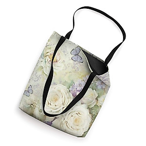 Peonies Butterflies Pretty Pastel Tote Bag