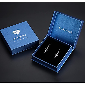 Infinity Cross Dangling Earrings for Women 925 Sterling Silver Religious Jewelry for Women Cross Drop Earrings Cross Leverback Earrings Jewelry Infinity Symbol Gifts Wife