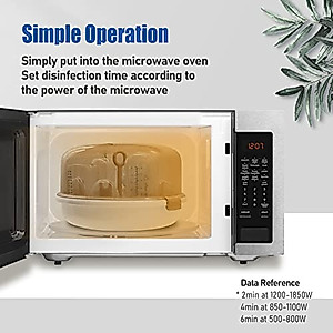 Baby Bottle sterilizer Microwave Steam Sterilizer for Baby Bottles, Pacifier, Breast Pumps Accessories, Large Capacity, 99.99% Disinfection in 2 Mins