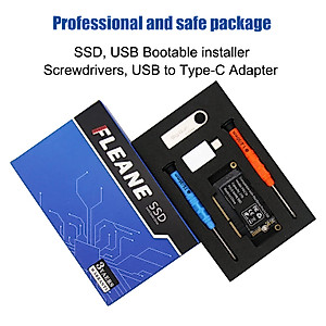 FLEANE FM17A 512GB PCIE 3.0x4 NVME 3D NAND TLC Flash SSD for MacBook Pro Retina A1708 (2016-2017) Included DIY Tools (512GB)