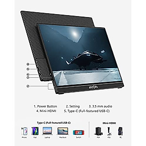 ARZOPA 15.6'' 144Hz Portable Gaming Monitor, 100% sRGB 1080P FHD Portable Monitor with HDR, Ultra Slim, Eye Care, External Second Screen for Laptop, PC, PS5, Mac, Xbox, Switch-G1 Game