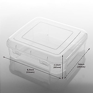 SUNMAIO 6 Pack Photo/Scrapbooking Paper Storage Box,Craft Supply Portable Project Case Container kits for Holiday Birthday Get Well Cards,Pictures, Crafts, Cardstock Paper,Scrapbooking(6 * 6inch)