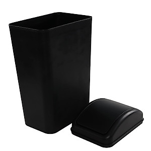 Farmoon Slim Trash Can, 14L Black Swing Kitchen Garbage Bin