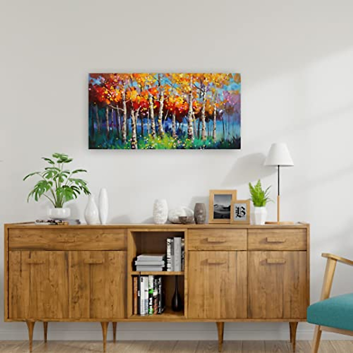 Artmaple Paint by Number for Adults Beginner Students, Ideal Gift Choice for Birthday,Anniversary or Any Festival.DIY Acrylic Painting Kit for Room Decor (12x24, Birch Forest)