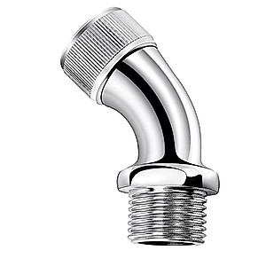 MOSELNY Shower Elbow Adapter for Shower Head,45°Angle Shower Head Extender Connector G1/2 Male to Female Shower Arm Extension for Wall-mounted Shower or Handheld Shower header Connector,Polish Chrome