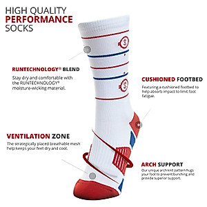 ChalkTalkSPORTS Hockey Athletic Woven Mid-Calf Socks | Hockey Rink Socks | White