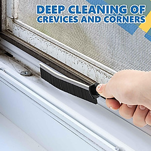 Crevice Cleaning Brush, Pack of 5, Hard Bristle Crevice Cleaning Brush, Shower Cleaner Brush, Bathroom Gap Cleaning Brush, Multifunctional Cleaning Tools, Gap Brush, Grout Brush for for Household Use