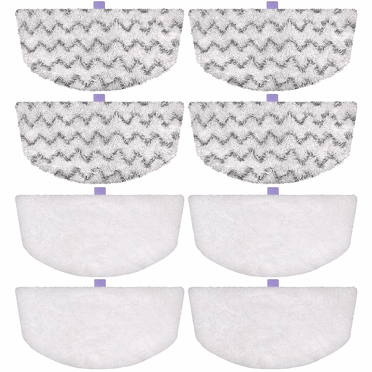 Steam Mop Replacement Pads Compatible with Bissell Powerfresh Steam Mop Pads for Bissell 1940 1806 1544 1440 2075 2685 Series Mops Resuable Floor Steamer Mop Pad Refills for Dry & Wet Cleaning, 8 Pack