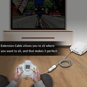 Wigearss Controller Extension Cable Cord for Sega Dreamcast (LOT 2)
