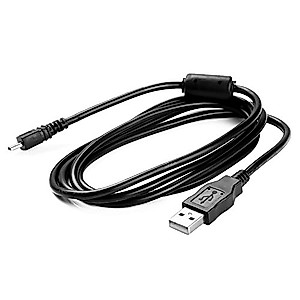 Replacement USB Camera Transfer Data Sync Charger Charging Cable Cord for Panasonic Lumix Camera DMC-G7 DMC-S5 DMC-ZS25 DMC-TZ35 ZS40 TS30 SZ3 TZ8 TZ11 TZ15 TZ24 F2 FH25 GF3 GF5 GX1 FH4 & More (Black)