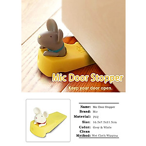 HavasuOnline Cute Mouse Door Stopper White Mouse Door Stop Decorative Animal Doorstop Wedge
