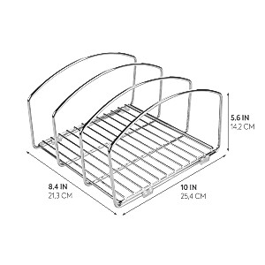 iDesign Classico Kitchen Cookware Organizer for Cutting Boards and Cookie/Baking Sheets - Chrome 8.5" x 10" x 5.75"