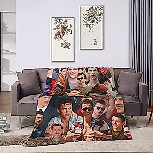 Tom Holland Collage Throw Blankets Warm Flannel Ultra-Soft Micro Fleece Blanket ,for Bedding,Couch,Sofa,Bed
