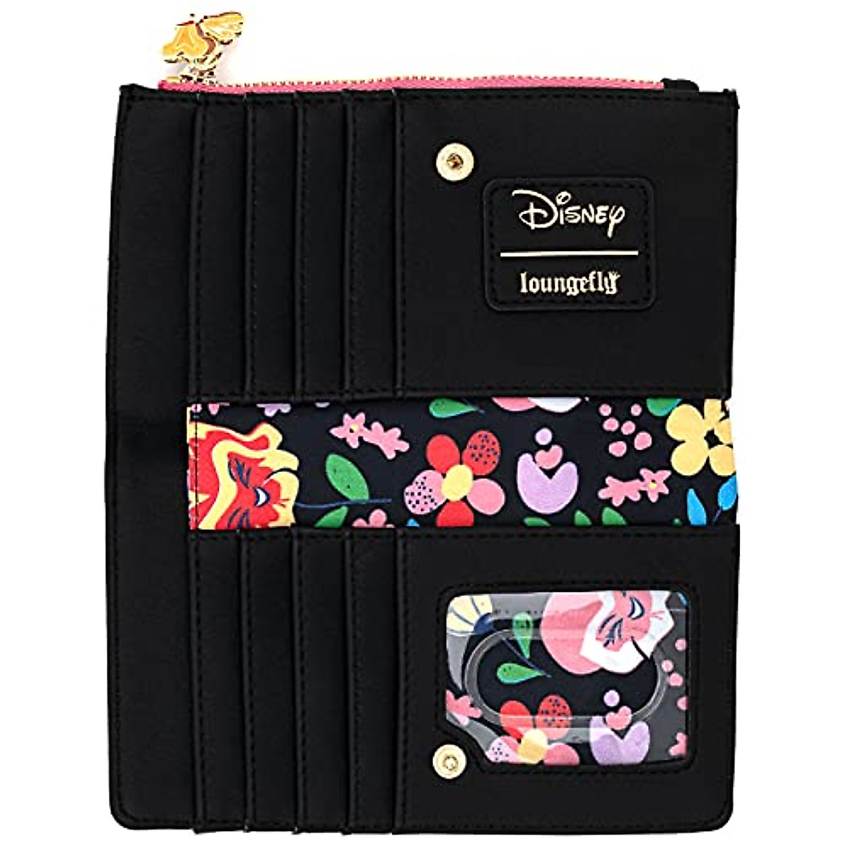 Loungefly x Disney Alice in Wonderland Flowers AOP Canvas Wallet (Multi, One Size)