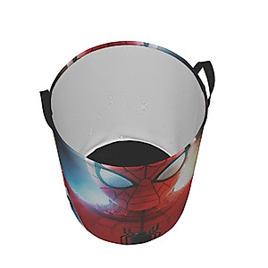 S-piderman Circular Hamper Dirty Clothes Handles Basket for Storage Organizer Storage Bin,Kids Room,Home Organizer,Nursery Storage,Baby Hamper,Durable With Printing