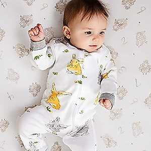 Burt's Bees Baby Sleep and Play PJs, 100% Organic Cotton One-Piece Zip Front Romper Jumpsuit Pajamas