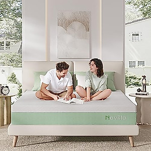Novilla Queen Mattress,10 Inch Gel Memory Foam Mattress for Suppotive &Pressure Relieving, Medium Firm Feel Mattress in a Box,Bliss