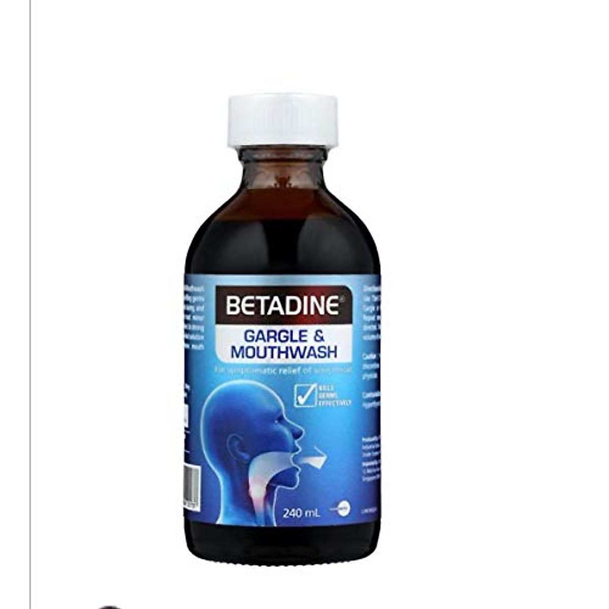 M# Betadine Gargle Mouth Wash 240ml refreshingly,Mouth Wound