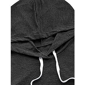 SweatyRocks Women's Summer Sleeveless Hooded Tank Top T-Shirt for Athletic Exercise Relaxed Breathable Black L