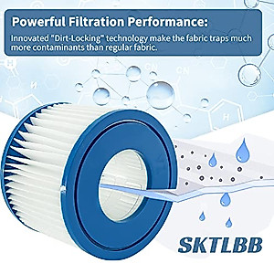 SKTLBB Type vi spa Filters for Coleman hot tub Filters and Other Inflatable hot tubs requiring Type VI Filters, 4.2 x 3.1 inches (4 pcs)