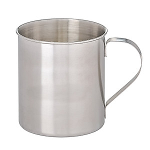 Thirsty Rhino Seles, Stainless Steel Moscow Mule Mug, Brushed Silver Finish, 12 oz (Set of 4)