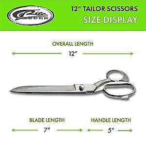 Szco Supplies 12" Professional Heavy-Duty Fabric Scissors For Tailoring With Mirror Finished Handle
