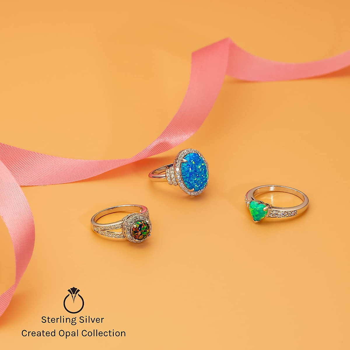 Created Black Opal Mezzo Channel Ring Sterling Silver 1.00 Carats Size 9