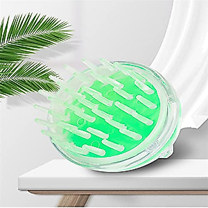 INGVY Dry Brushing Body Brush Bath Supplies Crystal Transparent Silicone Massage Shampoo Comb Deep Massage Clean Scalp Shampoo Artifact (Color : Green)