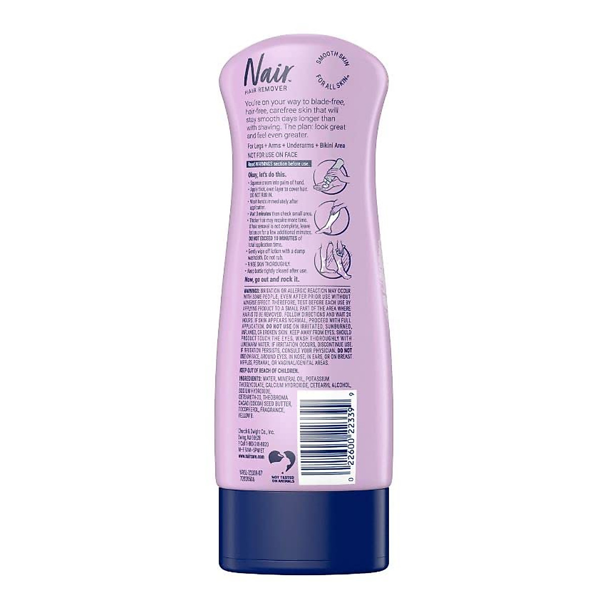 Nair Hair Remover Lotion Cocoa Butter & Vitamin-E 9 Ounce (266ml) (2 Pack)