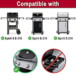 X Home 15.3-Inch Heavier Flavorizer Bars Replacement for Weber Spirit E-210, Spirit 200 Series (Front-Mounted Control) Grill Parts, Porcelain-enameled, 3-Pack