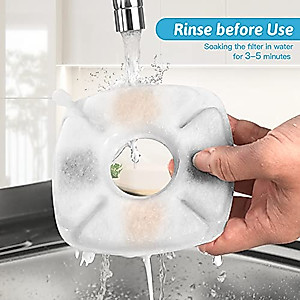 12 Pack Cat Water Fountain Replacement Filters with 12 Pack Pre-Filter Sponges, Pet Fountain Filter Fit for 95oz/2.8L Automatic Pet Fountain Cat Water Fountain Dog Water Dispenser