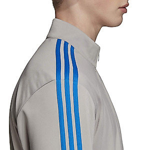 adidas Men's Essentials 3-stripes Tricot Track Jacket, MGH Solid Grey/Glory Blue, S