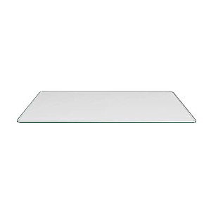 Milan Rectangle 1/2" Bevel Edge Glass Top, 44 x 84, Clear