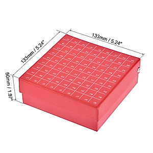 uxcell Centrifuge Tube Freezer Storage Box 81 Places Waterproof Cardboard Cryogenic Holder Rack for 1.8/2ml Microcentrifuge Tubes Vials Samples, 4in1 Set