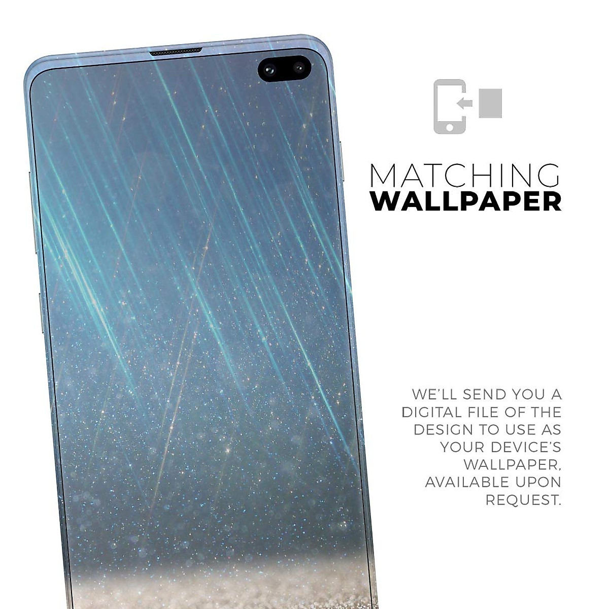 DesignSkinz Strachted Blue and Gold Protective Vinyl Decal Wrap Skin Cover Compatible with The Samsung Galaxy S20 (Screen Trim & Back Glass Skin)