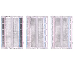 Treedix 3pcs Transparent Plastic Mini Solderless Breadboard 400 Tie Experiment Mini Breadboard for arduino 83 * 55 * 8.5mm